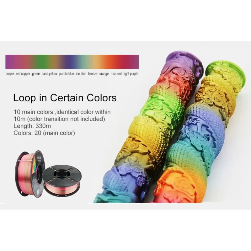 Eryone PLA Silk Metal Rainbow filament | 3Dplastik.cz